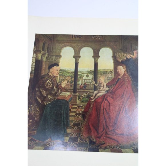 Van Eyck | Art | Van Eyck Print The Virgin And Chancellor Rolin Vintage ...